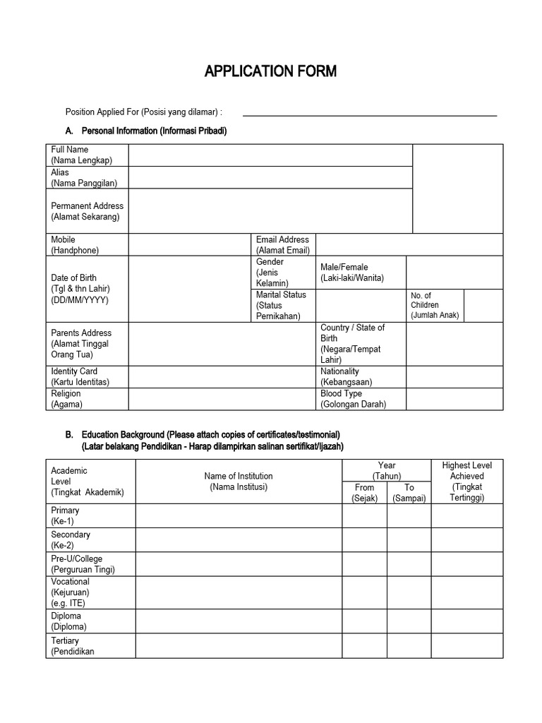 Application Form | PDF