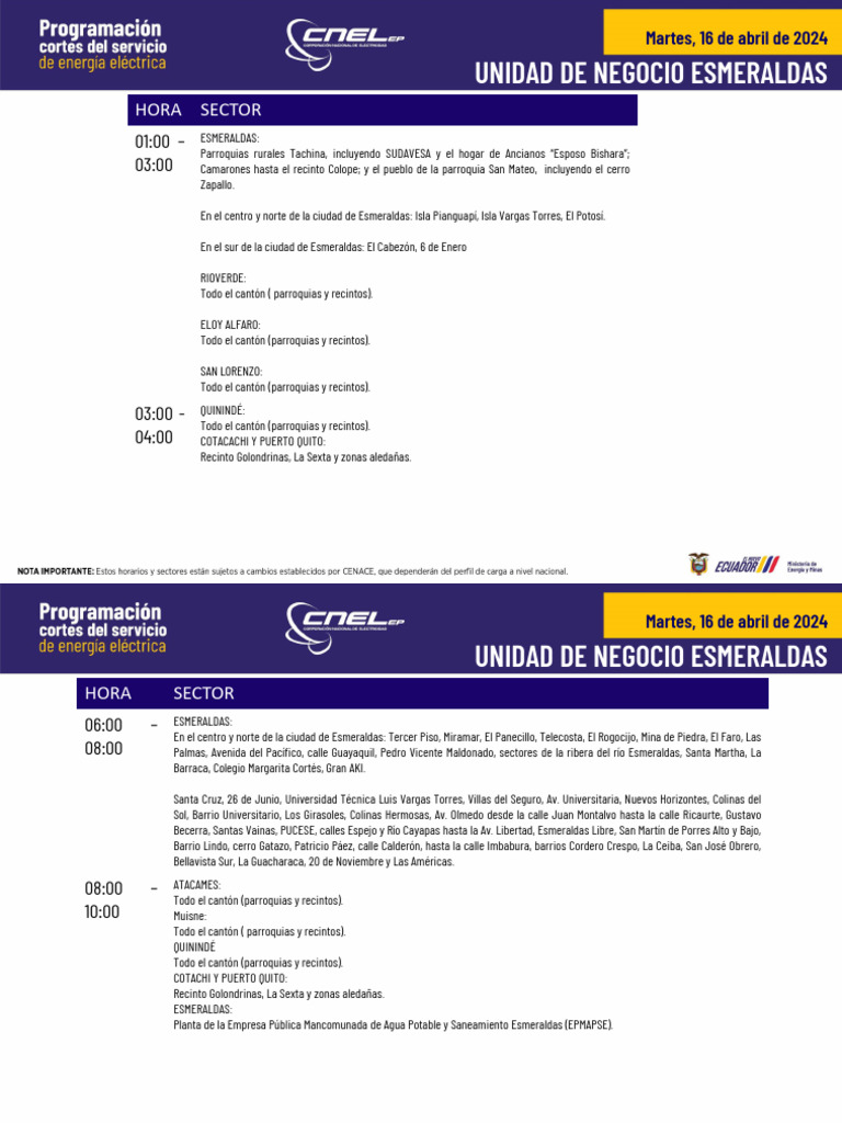 Editable Horizontal - Un Esm Corte 16 de Abril | PDF | Ecuador