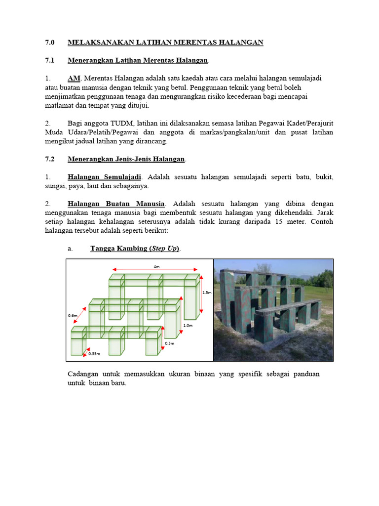 Latihan Merentas Halangan TUDM | PDF