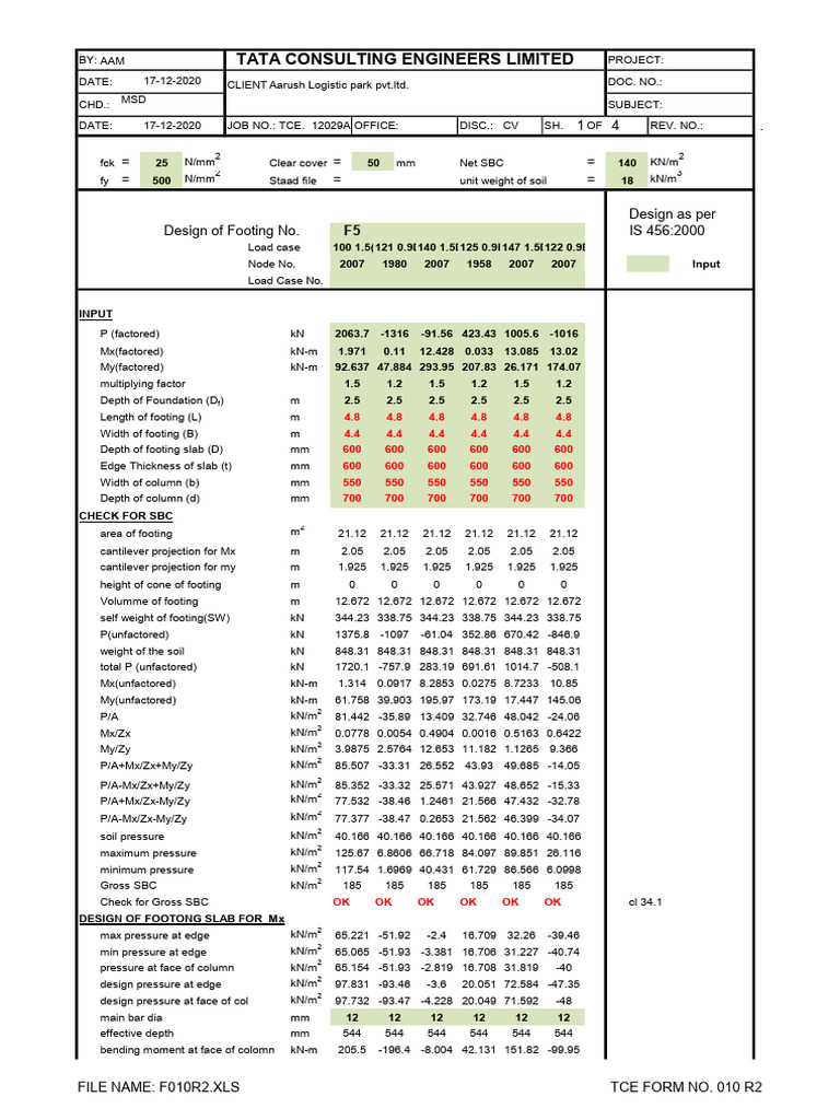 foundation design | PDF | Quantity | Mechanical Engineering