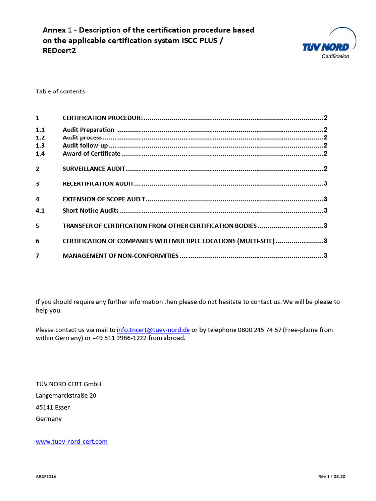 ISCC PLUS Certification Procedure Guide | PDF | Audit