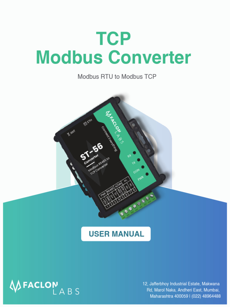 Modbus TCP/RTU Converter Manual | PDF | Internet Protocol Suite | Computer Network