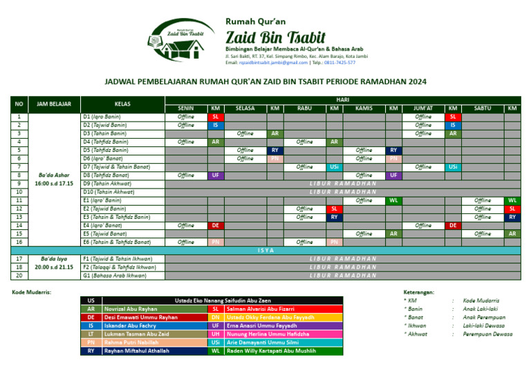 Jadwal Ramadhan | PDF