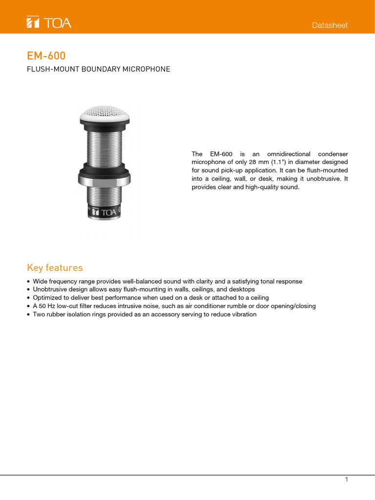 EM-600_EN_GL | PDF | Microphone | Electronics