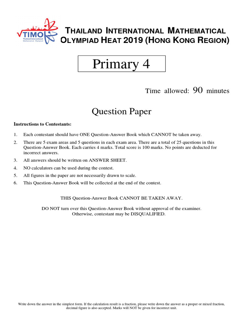 TIMO Heat 2019 P4 | PDF