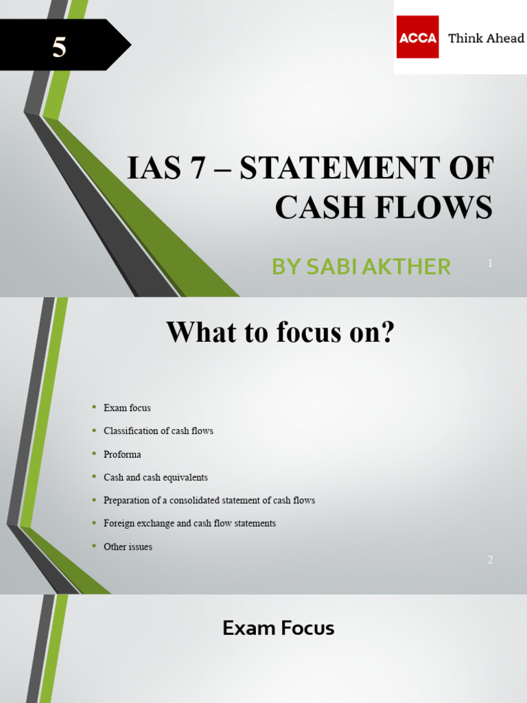 Ias 7 | PDF | Cash Flow Statement | Dividend