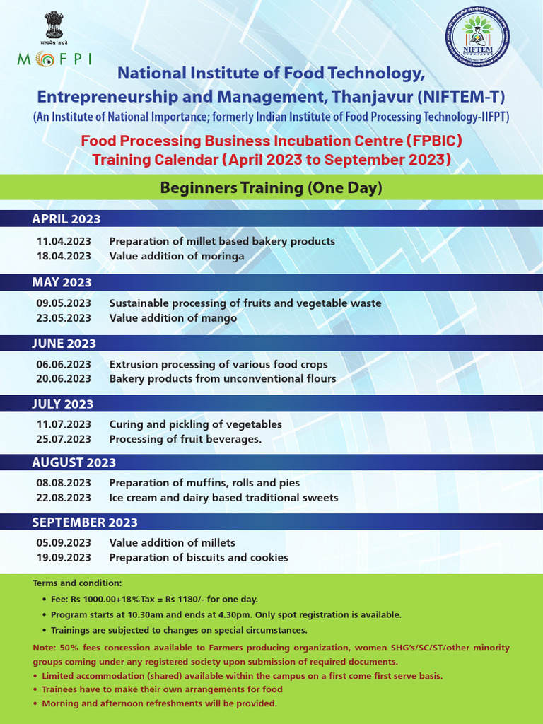 Training Calendar | PDF | Foods | Food And Drink Preparation