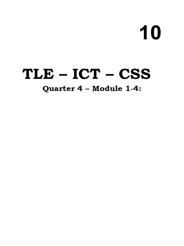 TLE-ICT-10-Q4-INC-Week1-4 - (Key Concepts) - 012724 | PDF | Computer ...