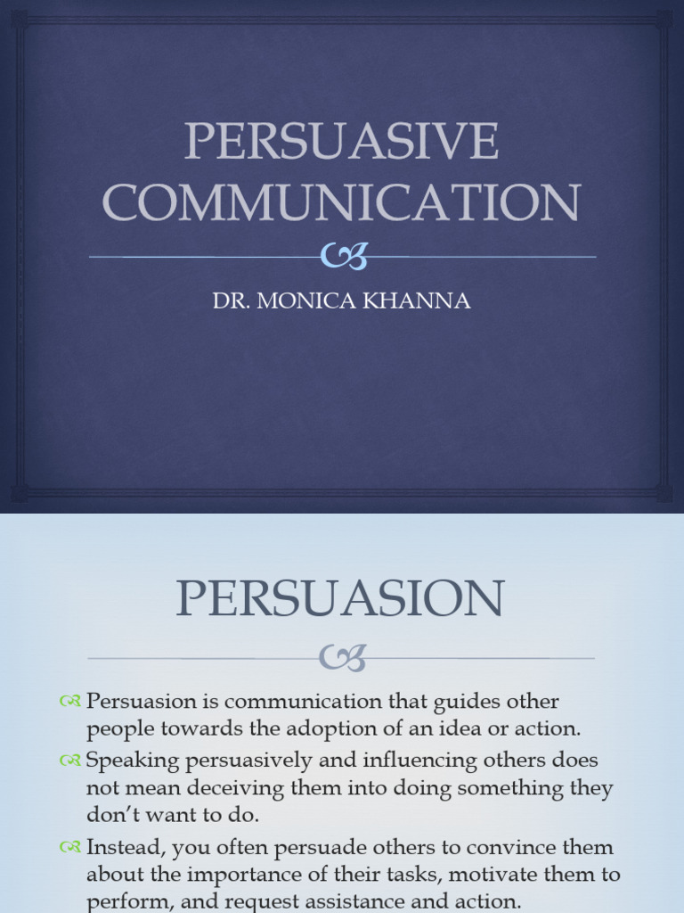 Persuasive Communication | Download Free PDF | Persuasion | Communication