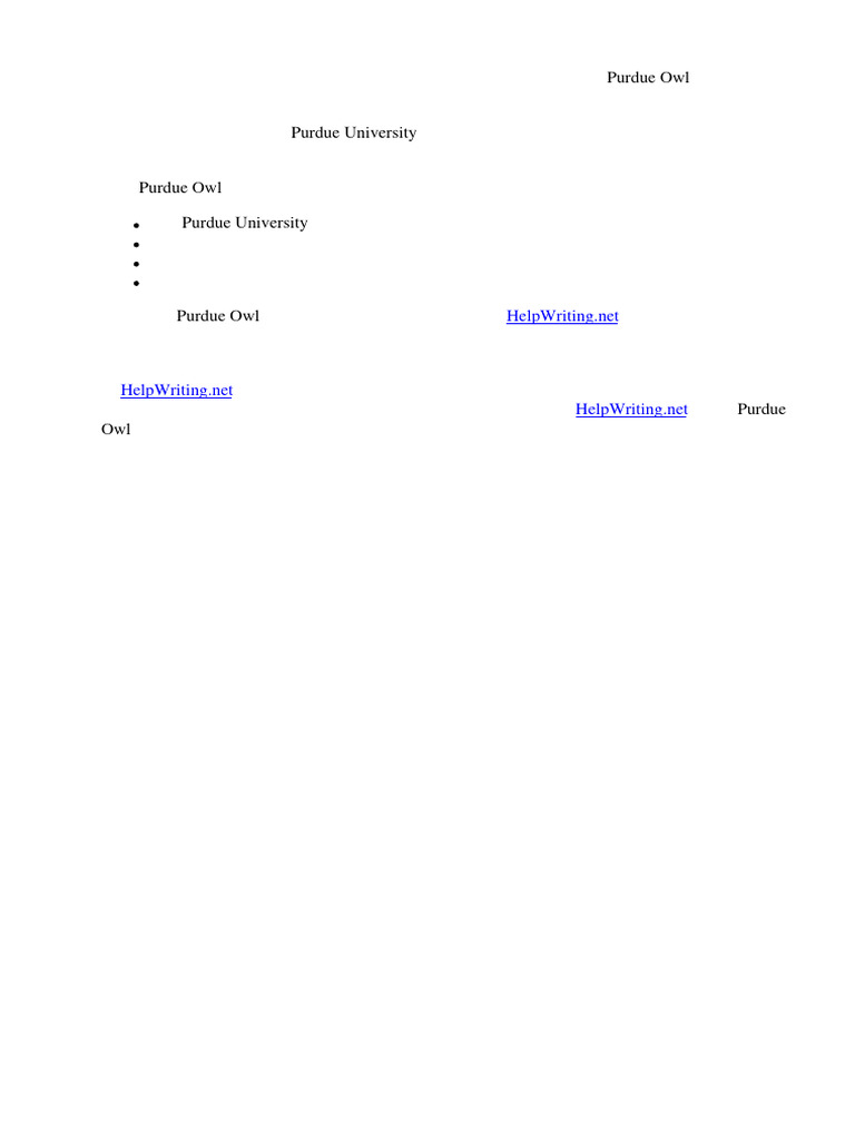 Cover Letter Purdue Owl
