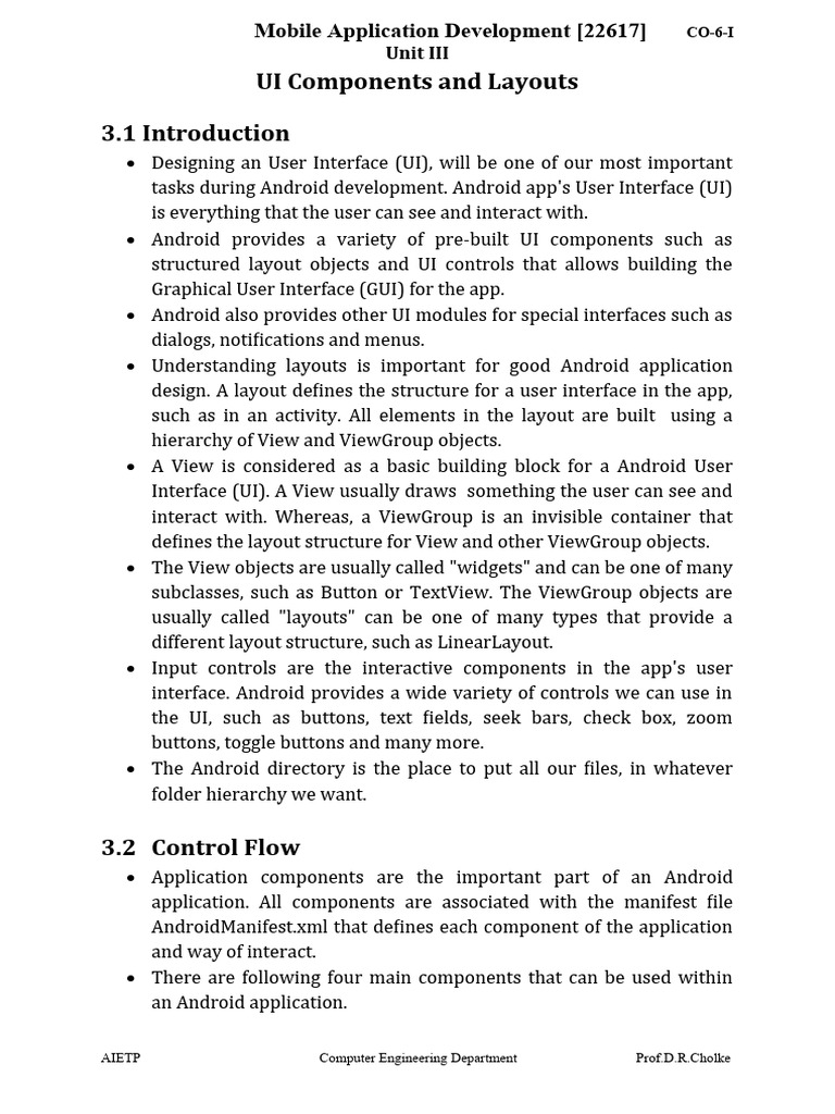 Unit 3 | PDF | Graphical User Interfaces | User Interface