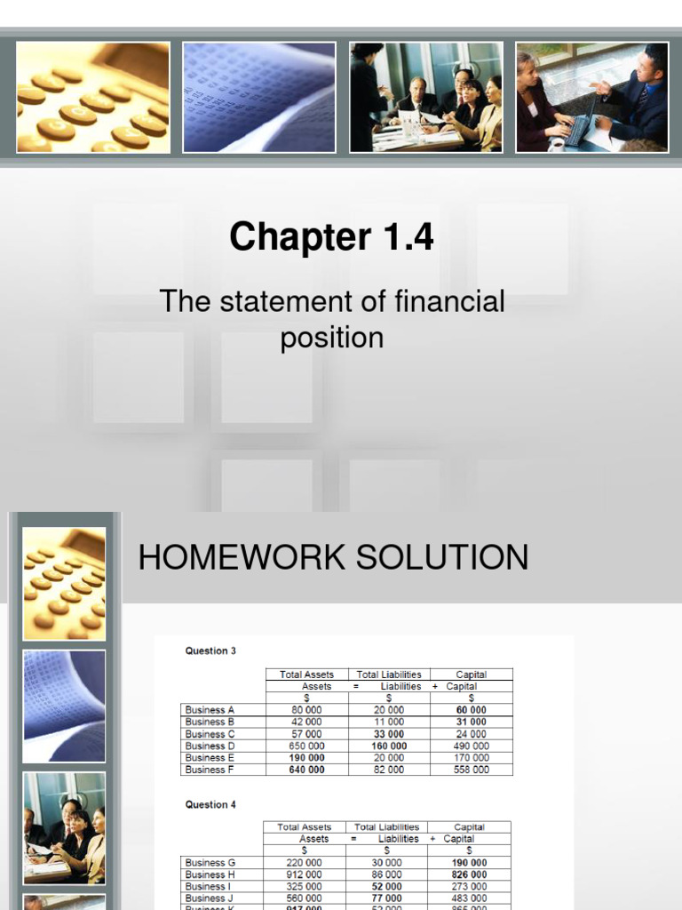 IGCSE Accounts CH 1 - Simple Statement of Financial Position | PDF ...