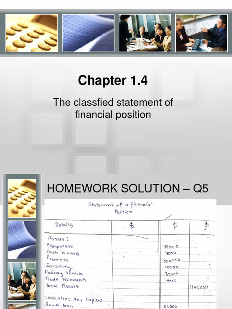 Igcse accounts Ch 1 - Classified statement of financial position | PDF