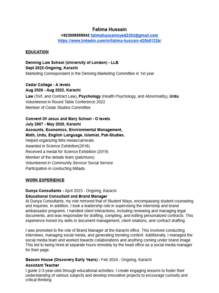 Complete Resume - Sample CV | PDF | Clinical Trial | Advocate