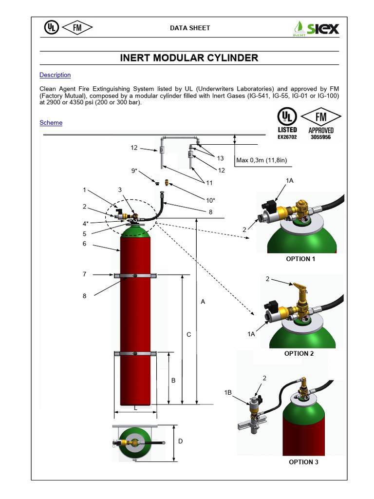 Inert Modular Cylinder 67-80-140L | PDF | Gas Technologies ...