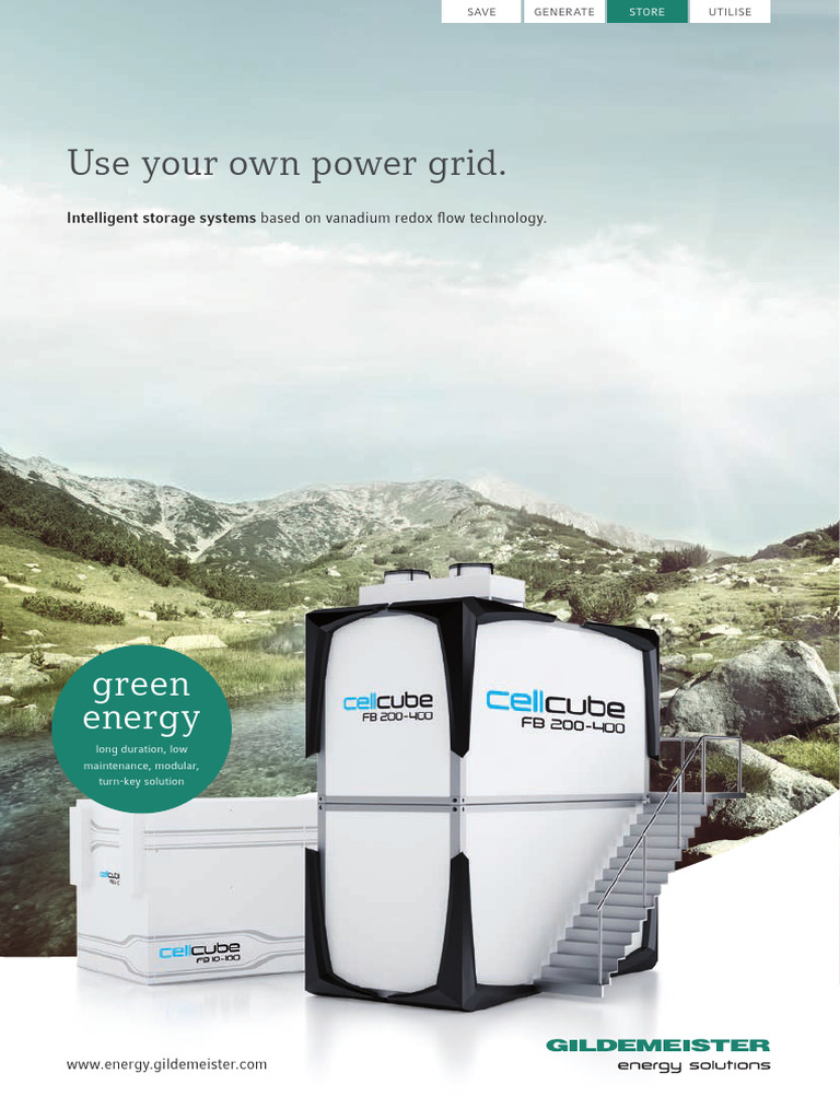 CellCube Brochure | PDF | Energy Storage | Renewable Energy