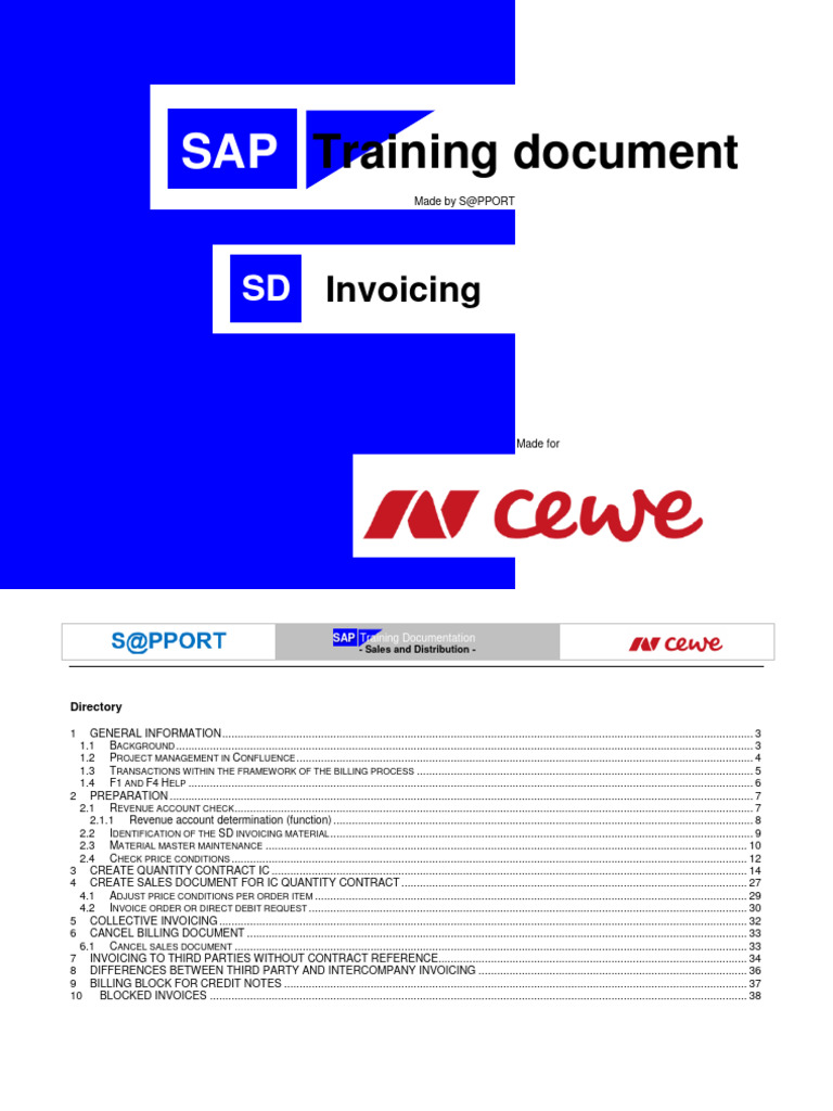 SAP Training Document Invoicing in SD | PDF | Invoice | Computing