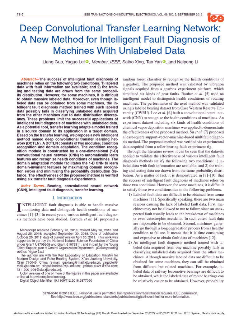 Deep Convolutional Transfer Learning Network A New Method For Intelligent Fault Diagnosis of ...