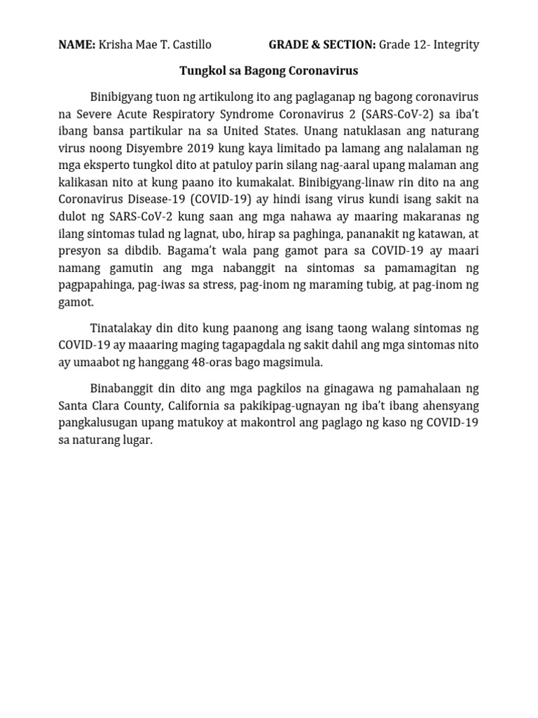 Abstrak Filipino | PDF