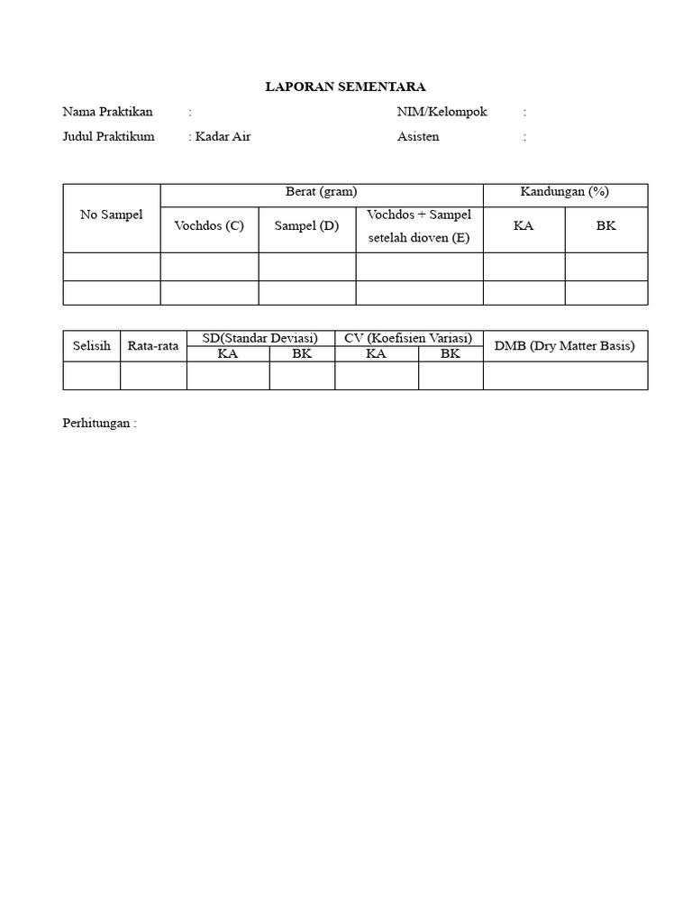 Laporan Sementara 2024 | PDF