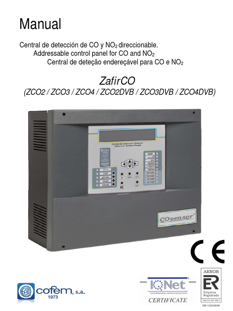 COFEM ZAFIR-CO Manual-Usuario MUL MAR21 | PDF | Relé | Diodo emisor de luz