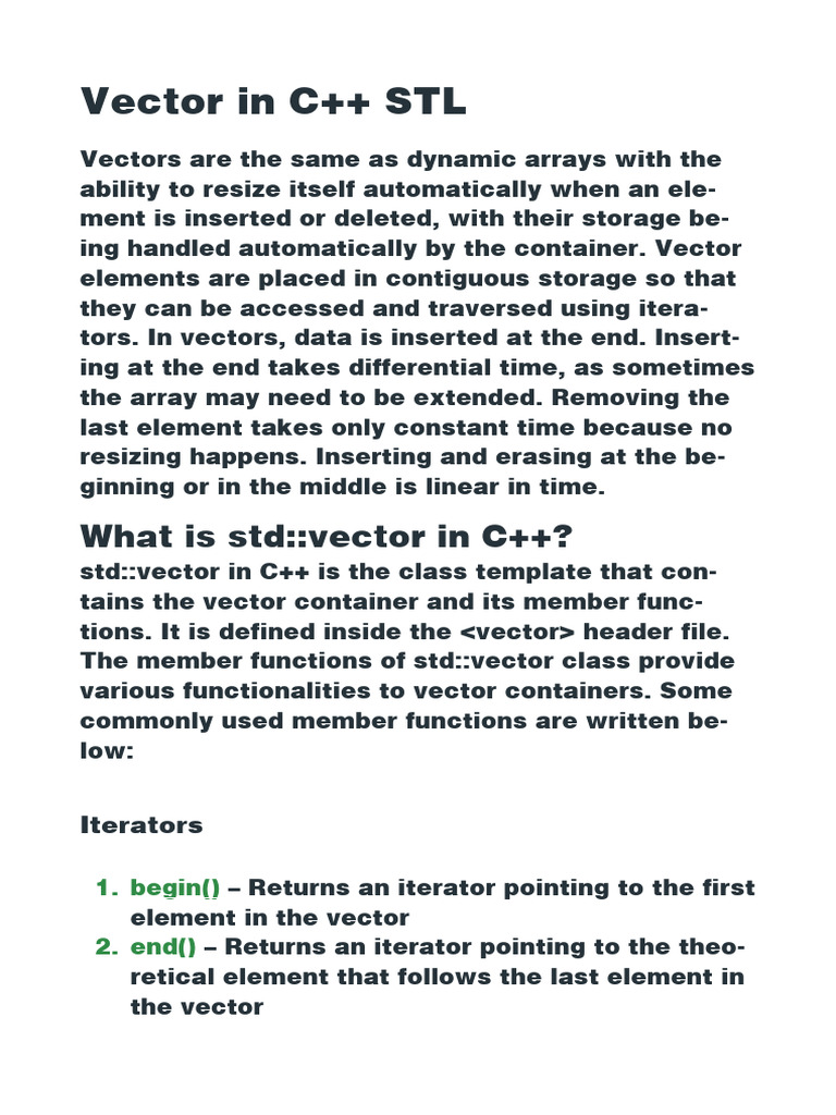 Vector | PDF | Computer Data | Software Engineering