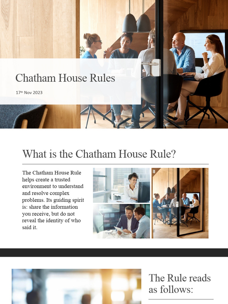 Understanding Chatham House Rule | PDF | Politics | Computers