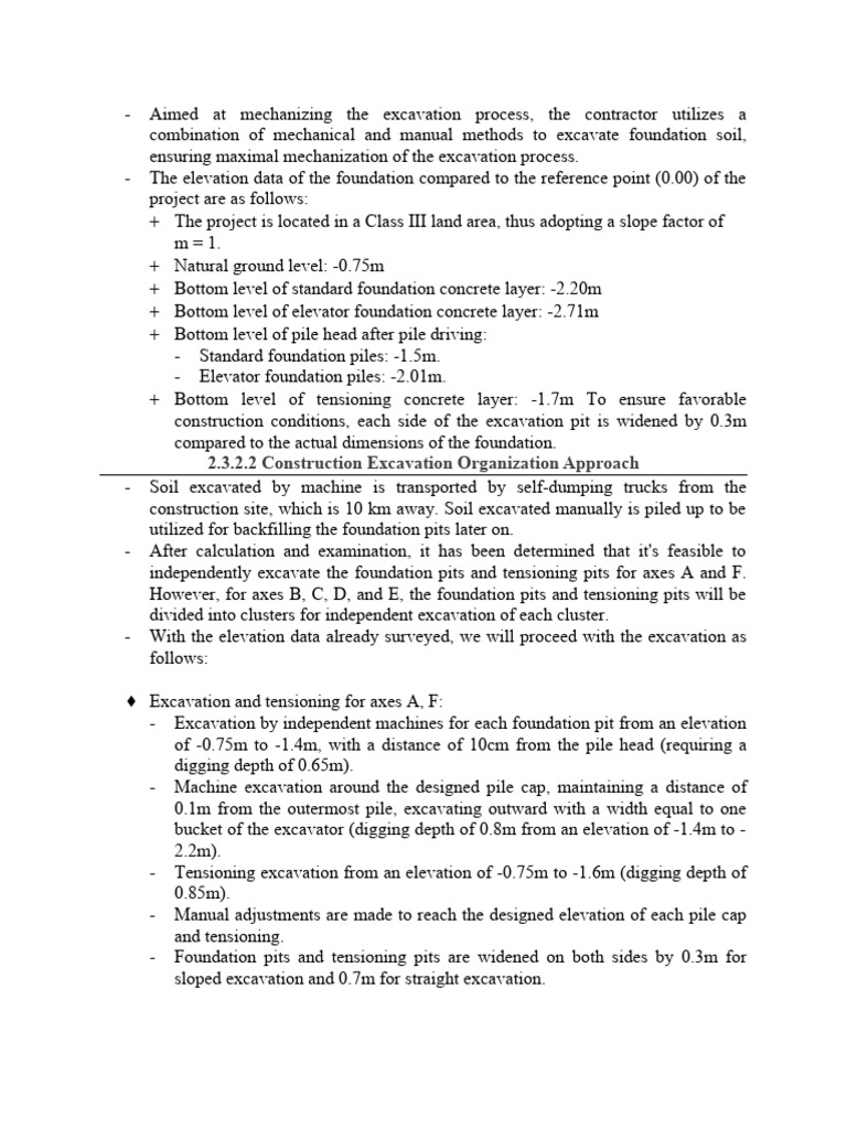 Aimed at Mechanizing The Excavation Process | PDF | Deep Foundation ...