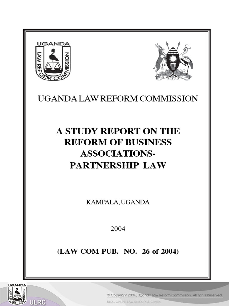 Uganda Partnership Law Reform Report | PDF | Partnership | Limited ...