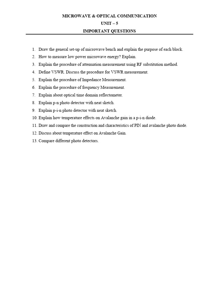 Mw&Oc Unit 5 Important Questions | PDF Mw&Oc Unit 5 Important Questions | PDF