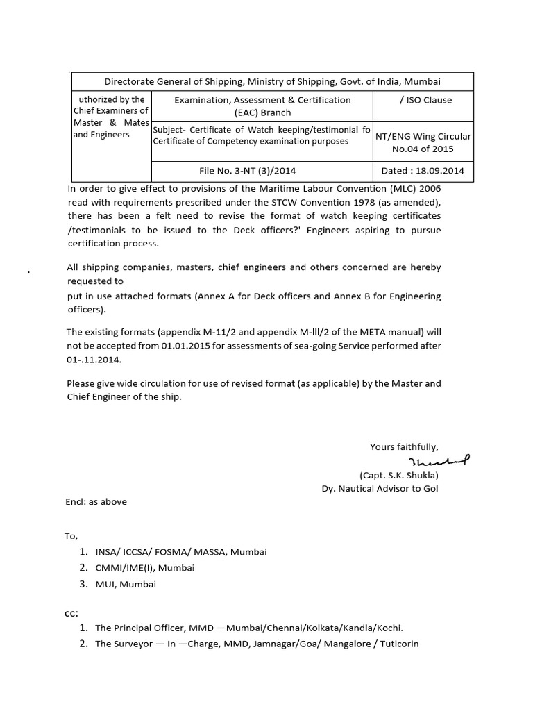 Directorate General of Shipping | PDF | Marine Propulsion | Shipping