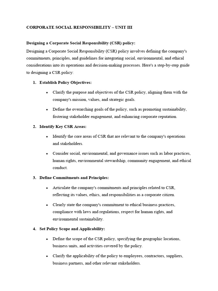 CSR UNIT III | PDF | Corporate Social Responsibility | Audit