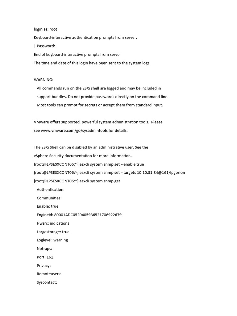 Configurado SNMP EN EXSI VMWARE | PDF | Superuser | Software