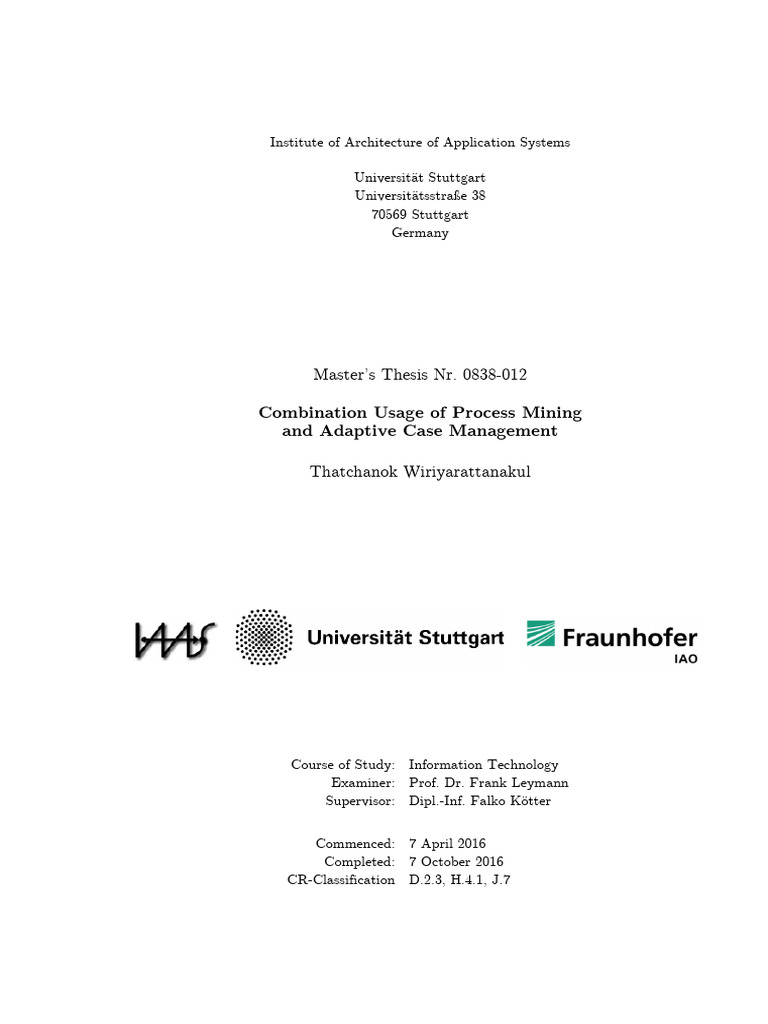 Master Thesis - Combination Usage of Process Mining and Adaptive Case ...