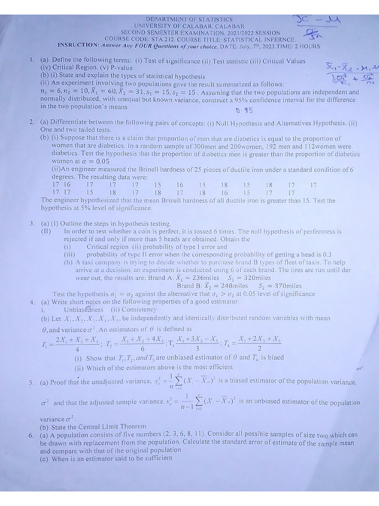 Past Questions | PDF