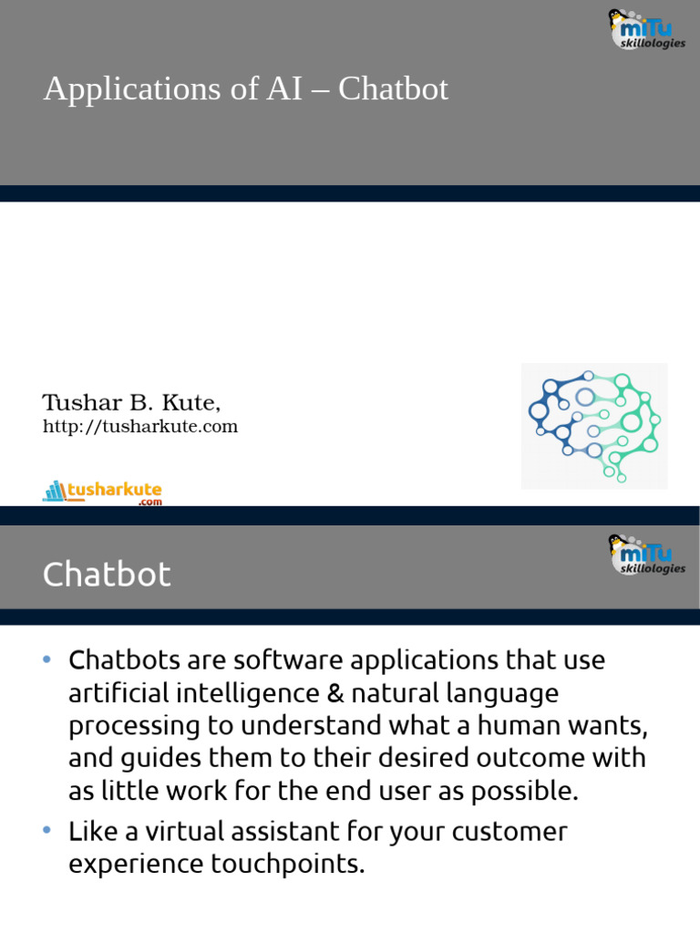 Applications of AI Chatbot | PDF | Artificial Intelligence ...