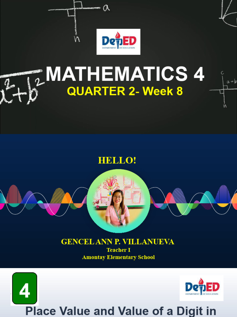 Place Value and Value of A Digit in A Given Decimal Number Through ...