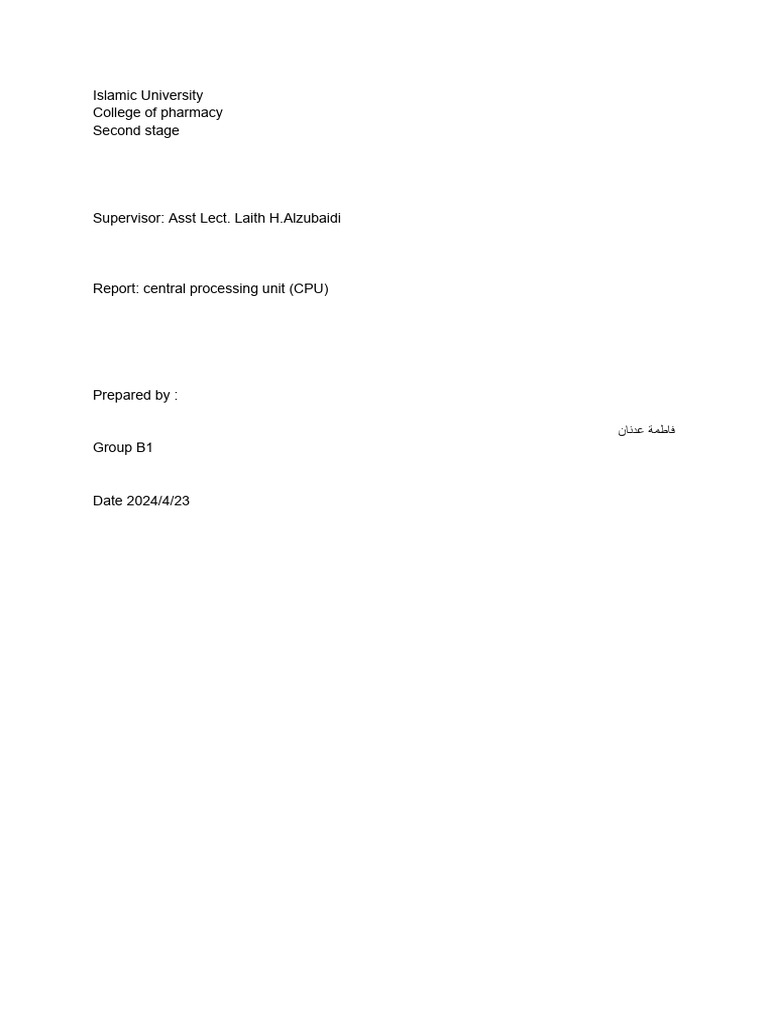 Central Processing Unit (CPU) | PDF | Central Processing Unit | Hertz