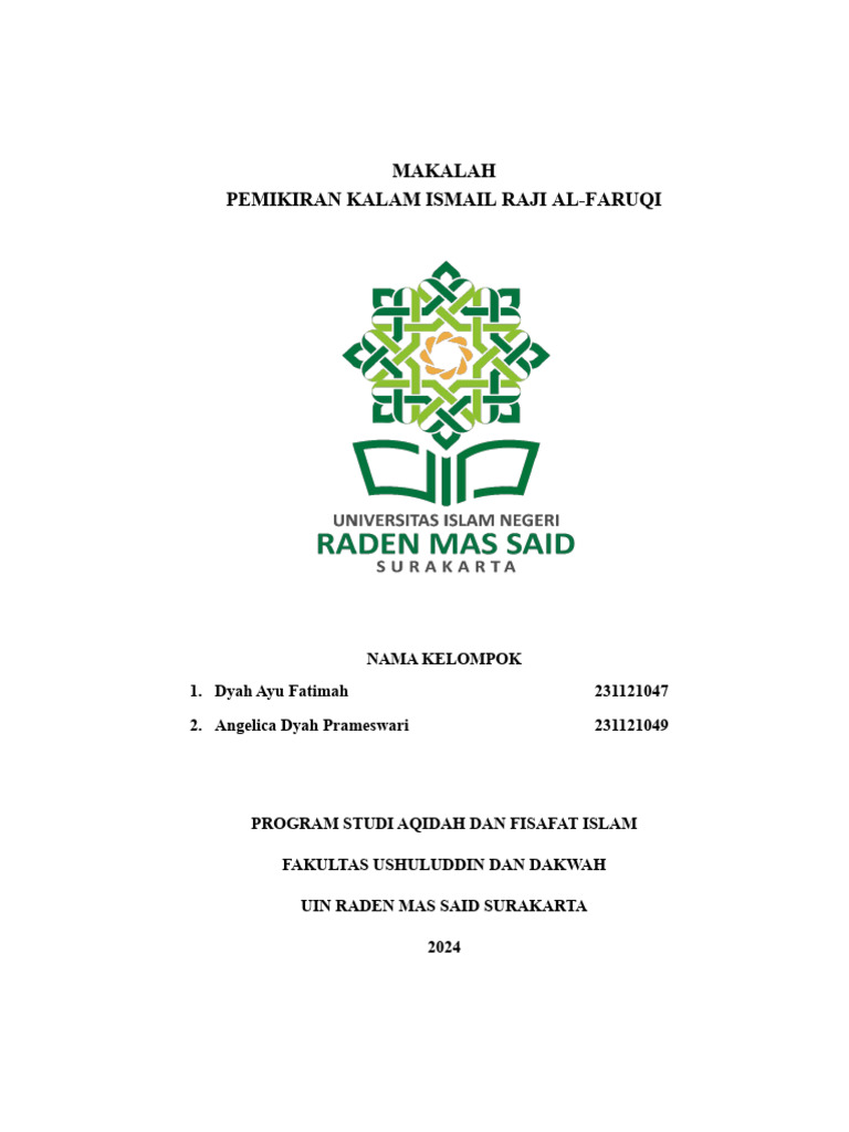 Pemikiran Ismail Raji Al-Faruqi | PDF | Agama & Spiritualitas