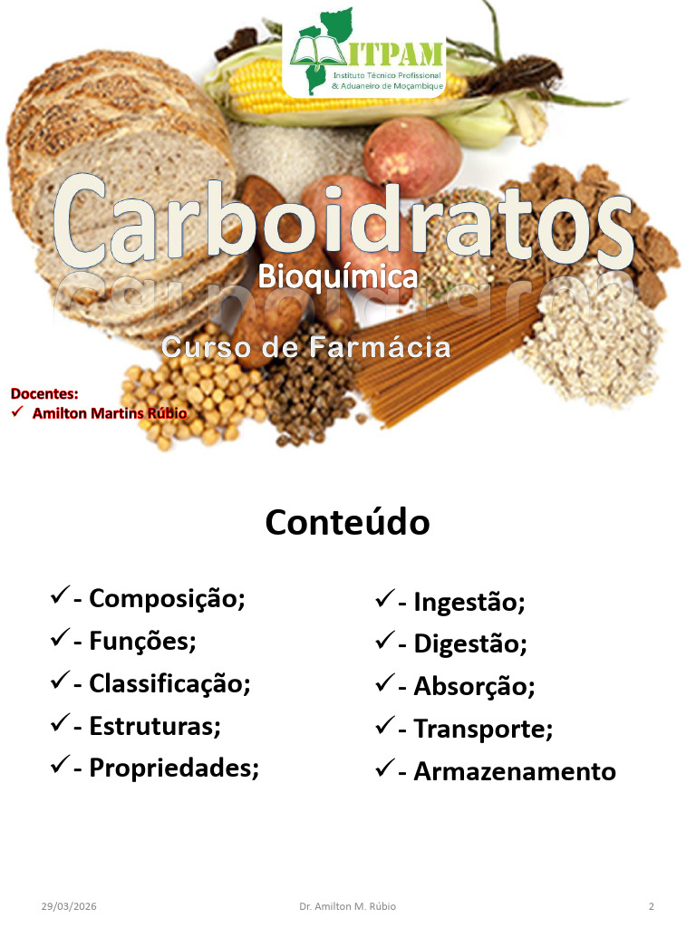Carboidratos ITPAM | PDF | Carboidratos | Digestão