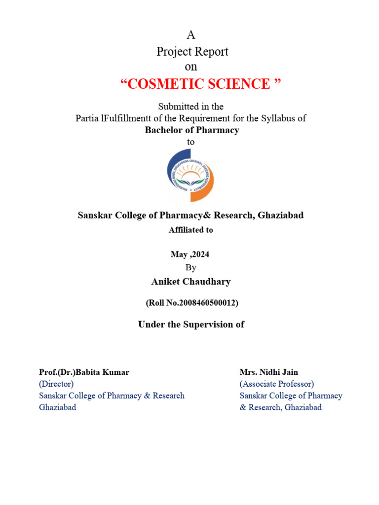 Formulation of Lip Balm Front Pages | PDF | Tablet (Pharmacy ...