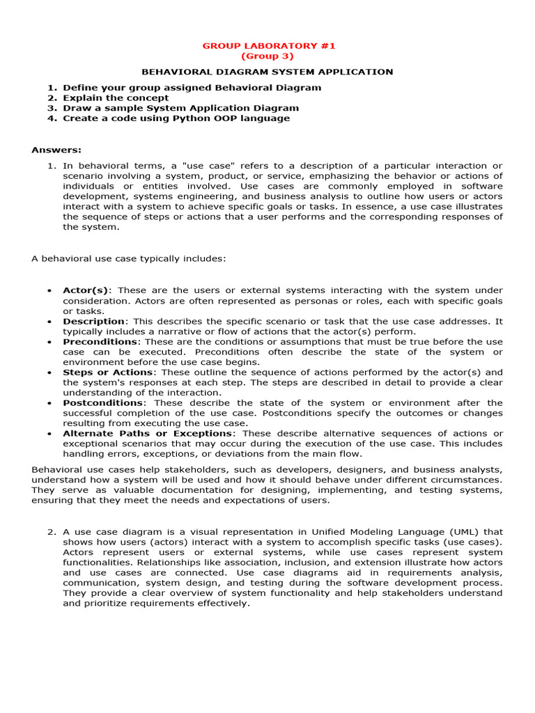 GROUP-LABORATORY final | PDF | Use Case | Computer Programming