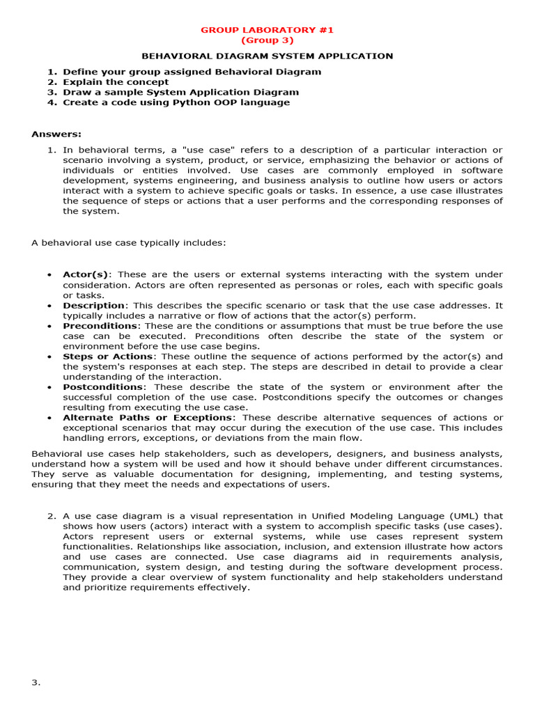 Group Laboratory | PDF | Use Case | Computer Programming Group Laboratory | PDF | Use Case | Computer Programming