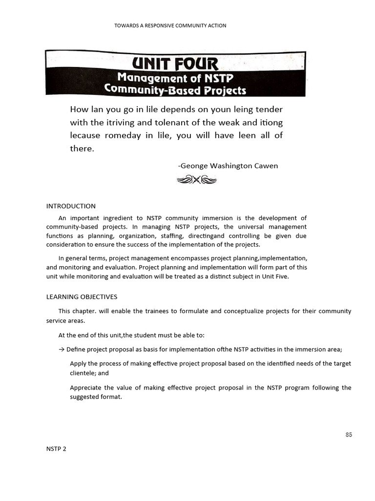 NSTP Module 4 Words | PDF | Evaluation | Budget