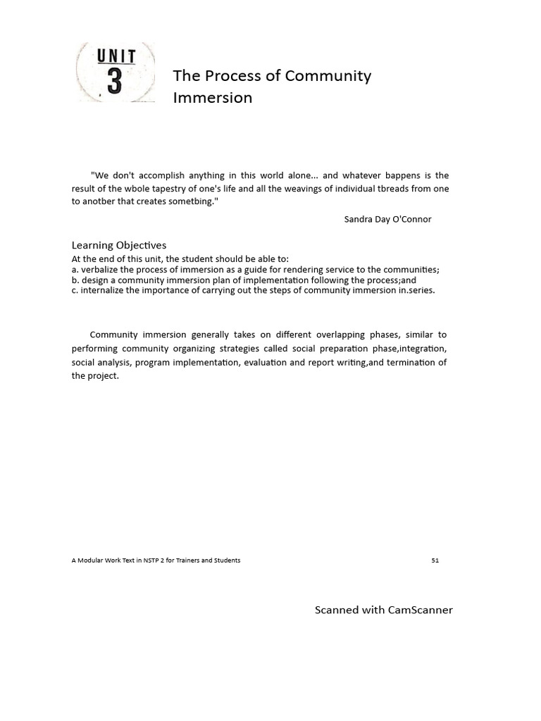 Community Immersion Process Overview | PDF | Survey Methodology | Needs ...