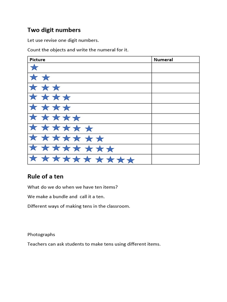Ukg Two Digit Numbers | PDF