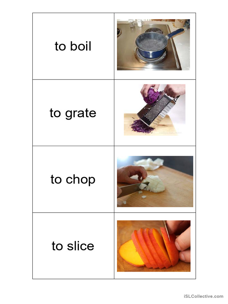 Cooking Verbs Vocabulary List | PDF | Cooking, Food & Wine | Home & Garden