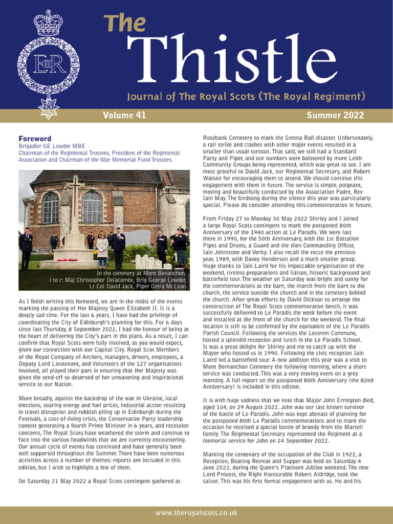 Thistle E41 | PDF | Elizabeth Ii | Scotland