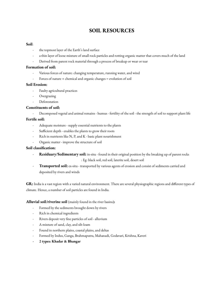 Soil Resources | PDF | Soil | Erosion