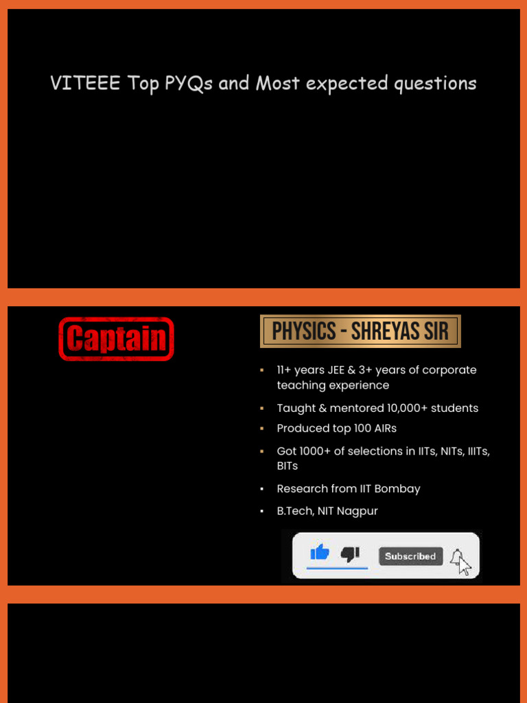 VITEEE Top PYQs and Most Expected Questions | PDF | Rectifier | Potential Energy